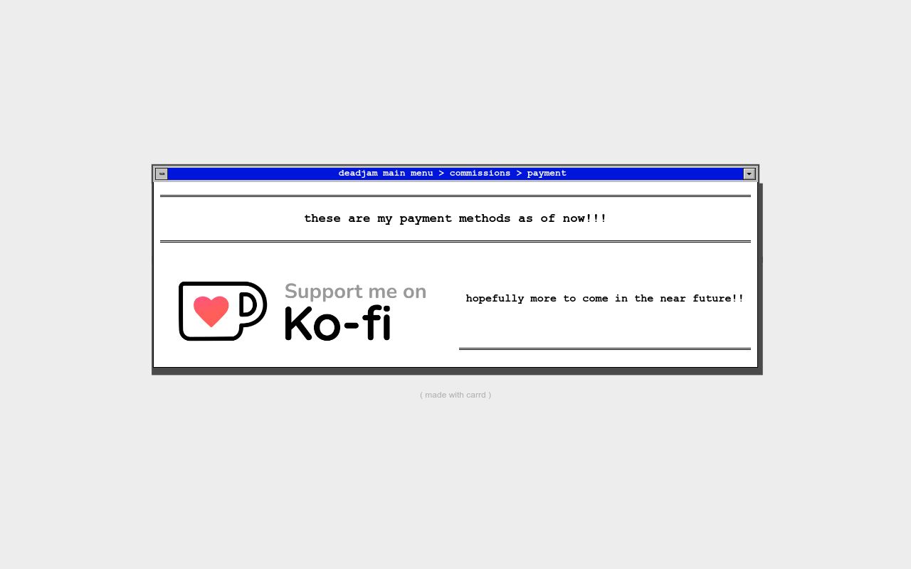 deadjam commission payment methods
